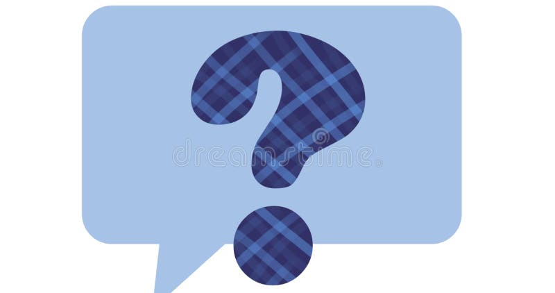 Animation of Question Mark Over Speech Bubble on White Background Stock ...
