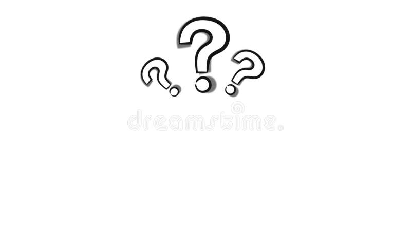 HD Animation of Question Mark with White Screen Stock Footage - Video ...