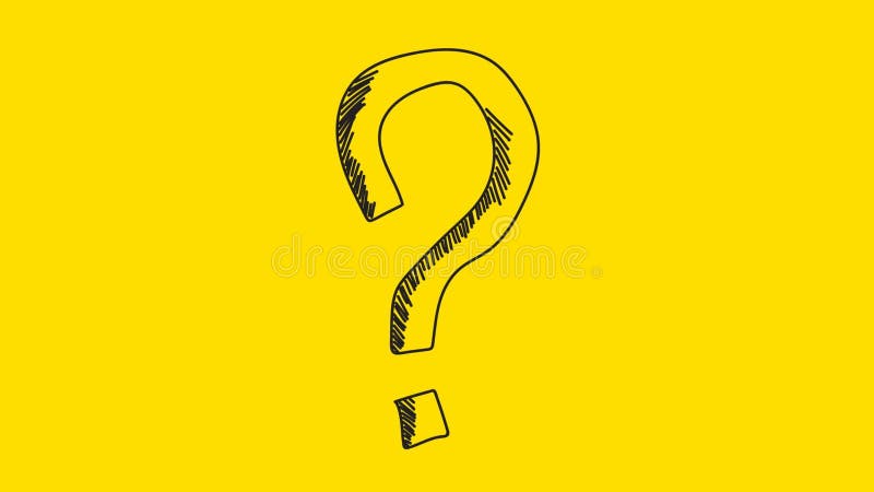 Animation of Question Mark on Yellow Background Stock Video - Video of ...