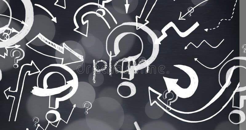 Animation of Question Marks Over Diverse Schoolchildren Raising Hands ...