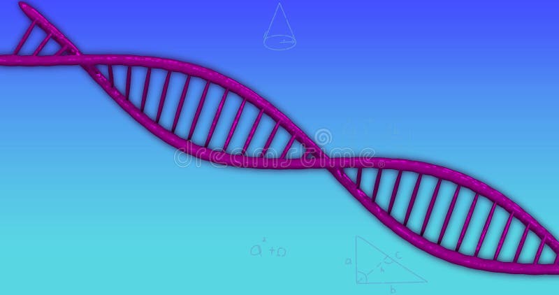 Animation of R Dna and Math Formulas on Blue Background Stock Footage ...