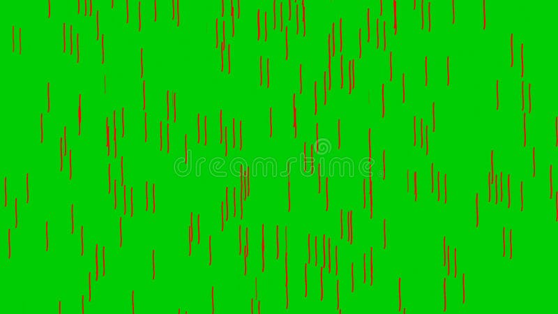 Animation Rain of Red Blood Motion Graphics on Green Screen.chroma Key ...