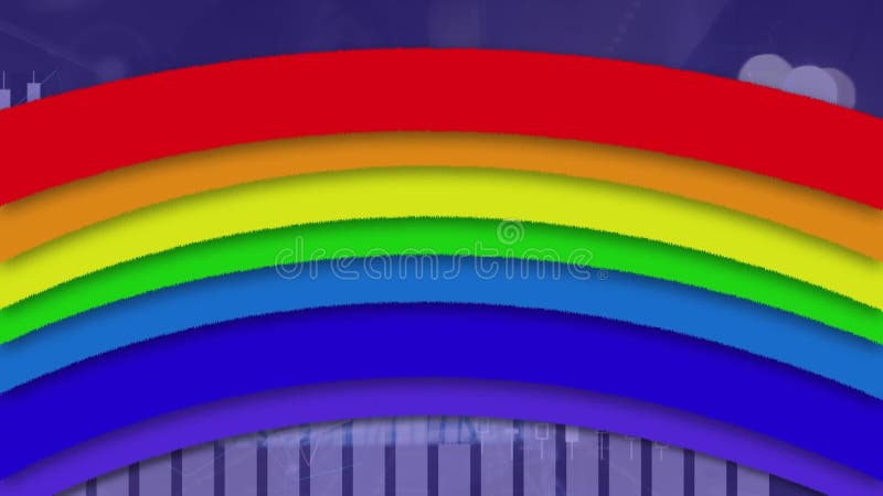 Animation of Rainbow Effect Over Statistical Data Processing Against ...