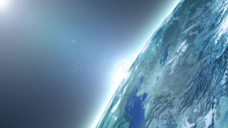 Earth and lens flare stock footage. Video of flare, environment - 206161026