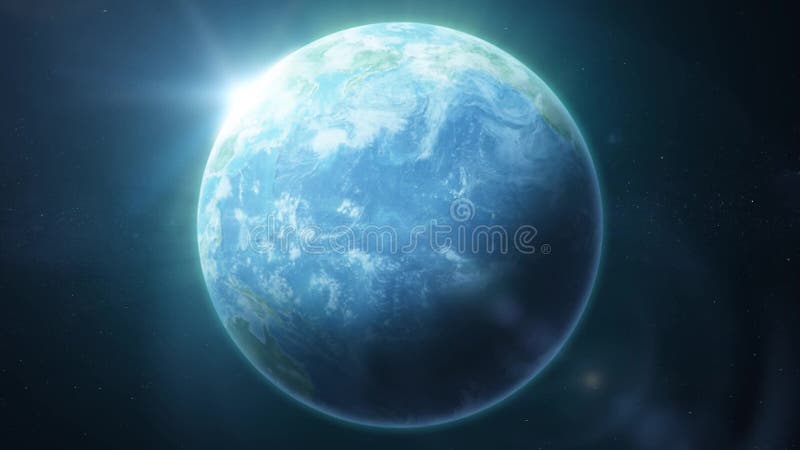 Earth and lens flare stock footage. Video of flare, environment - 206161026