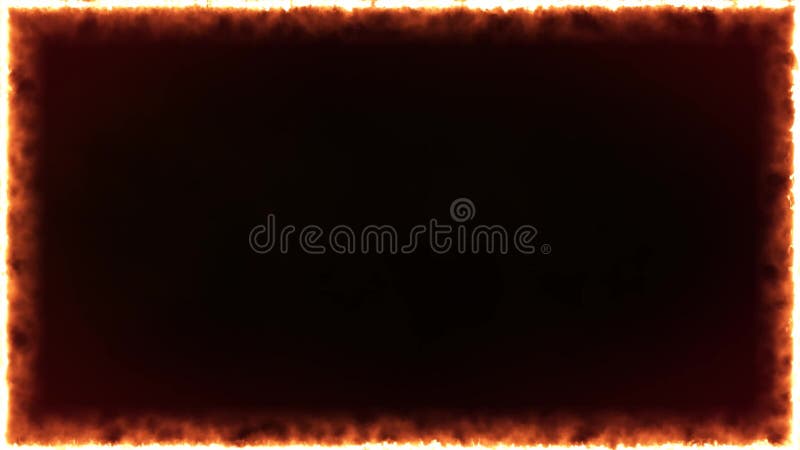 Fire Frame on Black Background Ultra HD Animation Stock Footage - Video ...