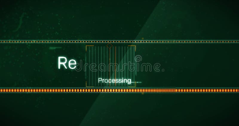 Animation of Receiving Files Processing Text Flashing Digital Interface Stock Footage - Video of ...