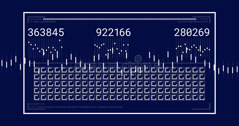 Animation of Rectangle with Changing Numbers and Loading Squares on ...