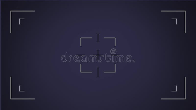 Animation of a Rectangular White Scope and Central Crosshair Pulsating ...