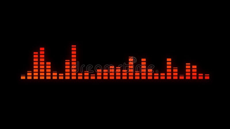 Animation Red Audio Frequency Waveform Spectrum. Stock Video - Video of ...