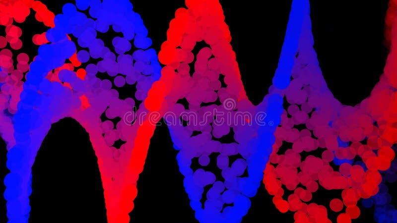 Animation Of Red And Blue Dna Rotating Dots On Black Background Stock Footage Video Of