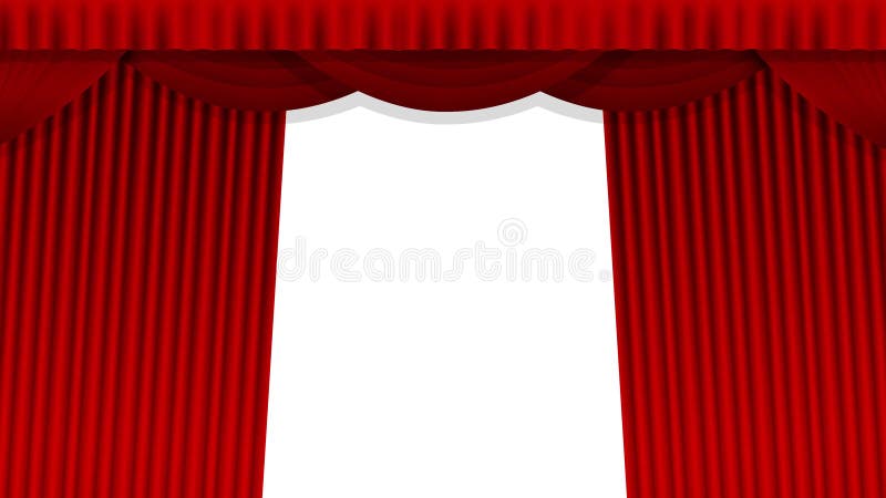 Red Curtain Opening and Closing Animation MP4 Stock Video - Video of ...