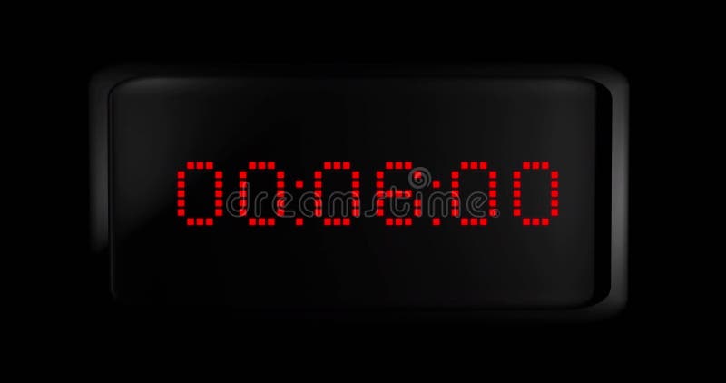 Animation of Red Digital Timer Changing on Black Background Stock Video ...