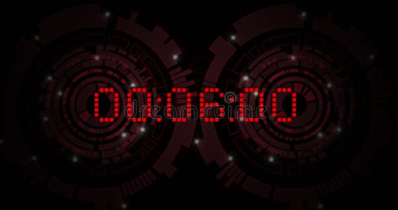 Animation of Red Digital Timer Changing on Black Background Stock ...