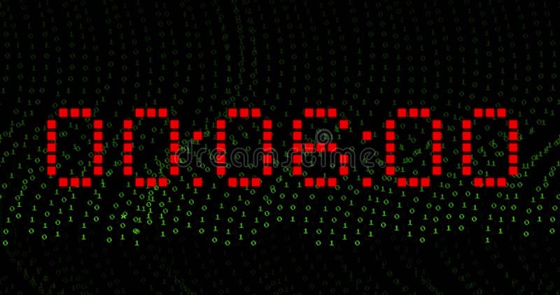 Animation of Red Digital Timer Changing on Black Background Stock Video ...