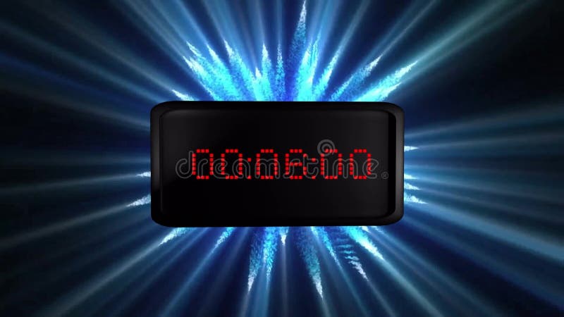 Animation of Red Digital Timer Changing with Blue Light Trails on Black ...