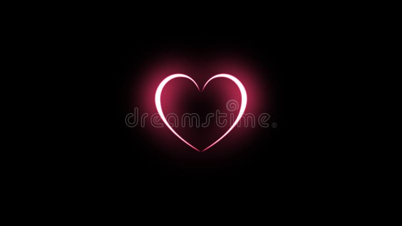 Animation of Red Heart Beating with Light Blinking, Design Elements for ...