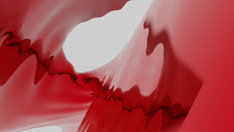 Animation with Red Liquid and Abstract Movements. Design. Abstract Red ...