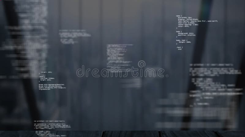 Animation of Red Mandala Pattern and Programming Language Over Cityscape in Background Stock ...