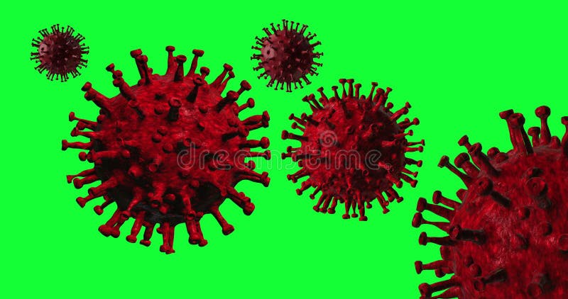 Animation of Red Viruses on a Green Screen. Stock Video - Video of ...