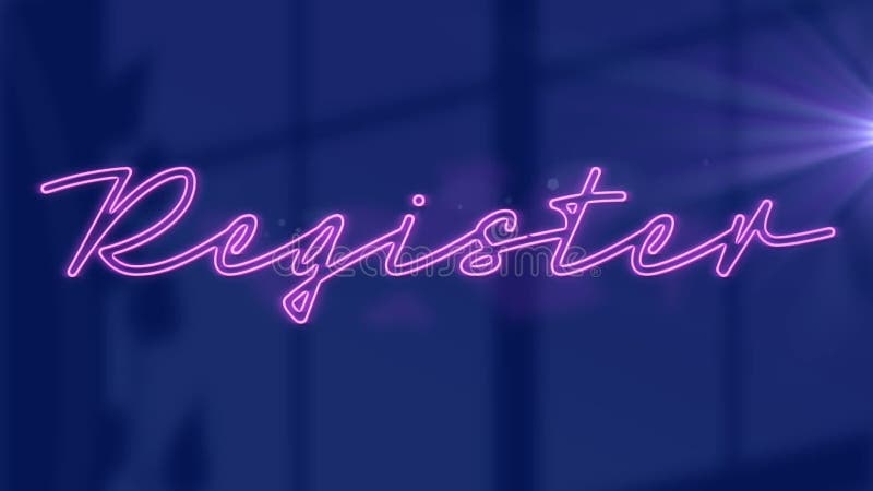Animation of Register Text Over Light Trails on Blue Background Stock ...