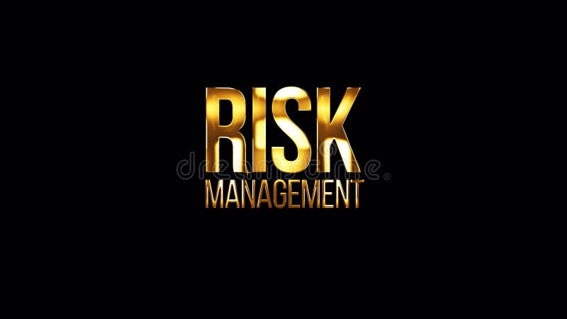 Animation of Risk Management Gold Text Shine Light Motion Stock Footage ...