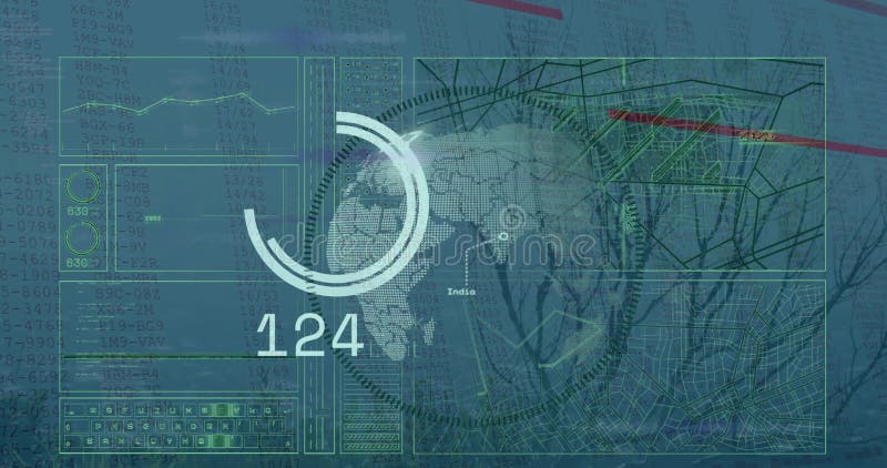 Animation of Road Map and Data Processing Over Globe Stock Footage ... Animation of Road Map and Data Processing Over Globe Stock Footage ...