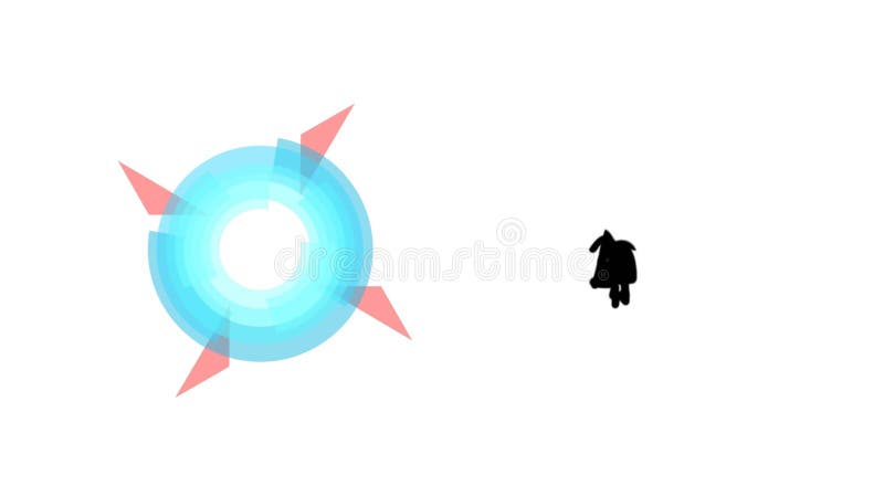 Animation of Rotating Blue and Pink Circular Scanner and Black Doll ... Animation of Rotating Blue and Pink Circular Scanner and Black Doll ...