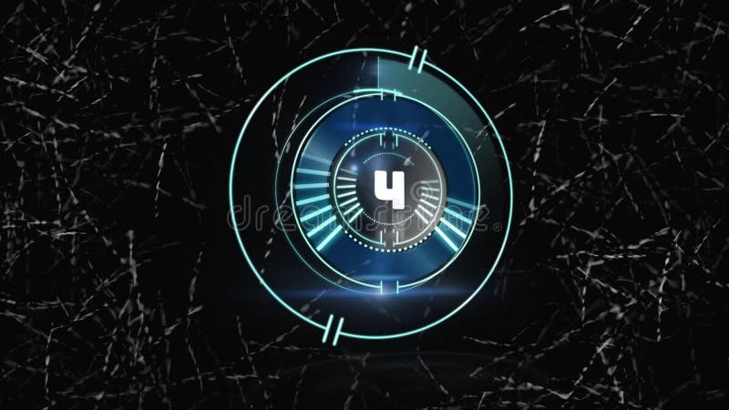 Animation of Rotating Circular Scanner with Countdown Over Monochrome ... Animation of Rotating Circular Scanner with Countdown Over Monochrome ...