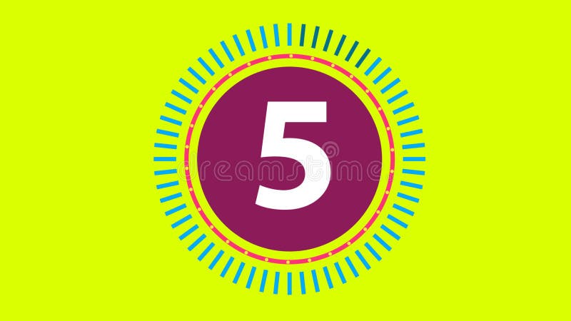 Animation of Rotating Count Down Timer Isolated in Green Background ...