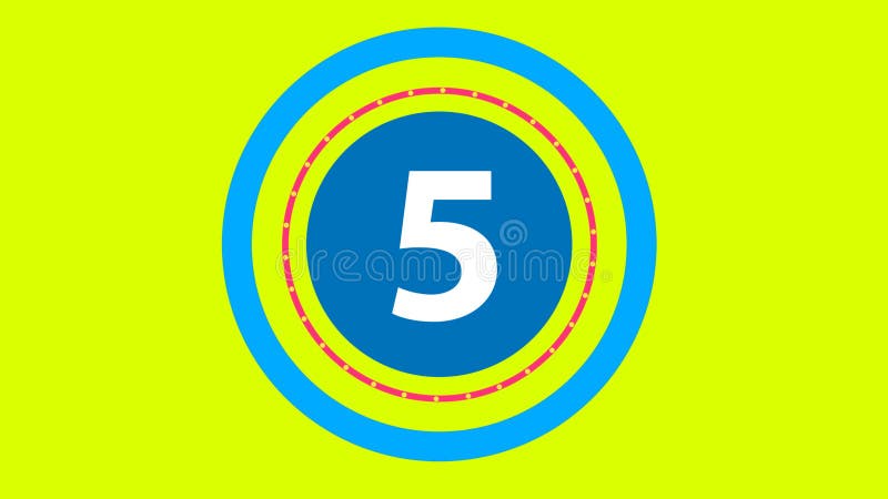 Animation Of Rotating Count Down Timer Isolated In Green Background