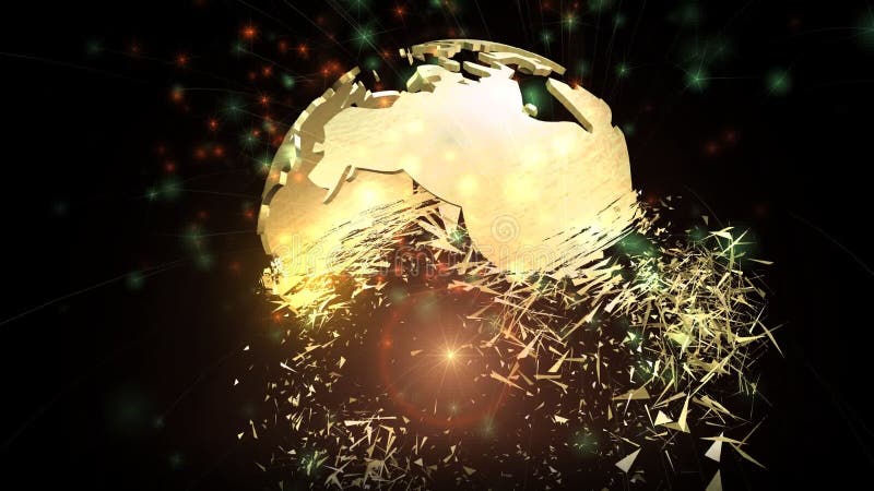 Animation of a Rotating Earth Globe Stock Video - Video of global ...