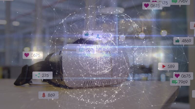 Animation of Rotating Global Connections and Social Network ...