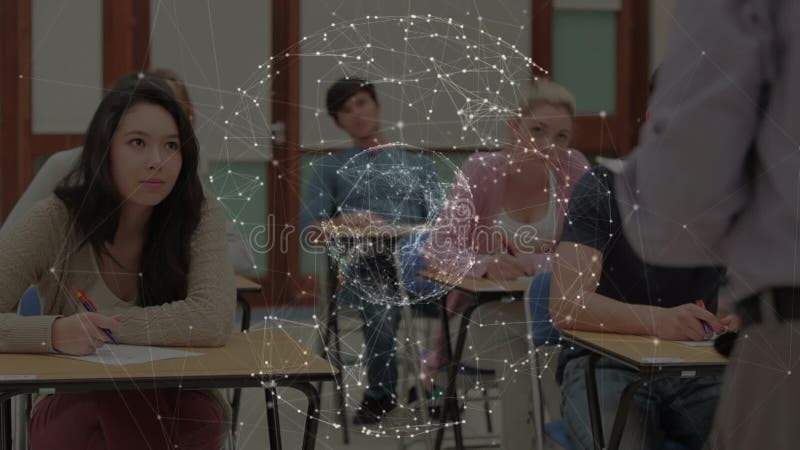 Animation of Rotating Global Network of Connections, Over Teacher and ...