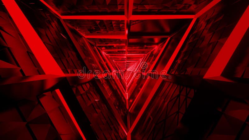 Animation of a Rotating Rectangular Red Tunnel. Stock Video - Video of ...