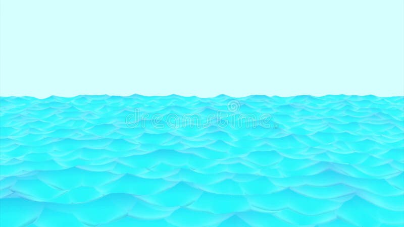 Animation of Rotating Water Surface. Design. Beautiful Blue Water with ...