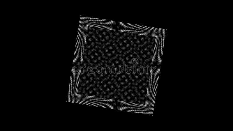 Animation of the Rotation of a Cube of Particles Stock Footage - Video ...