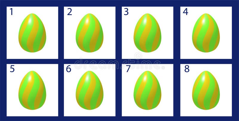 Animation Rotation Easter Egg Stock Vector - Illustration of computer ...
