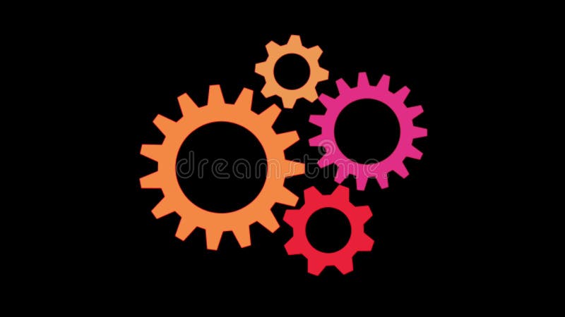 Animation Rotation of the Orange Gear Teeth Isolate. Stock Video ...