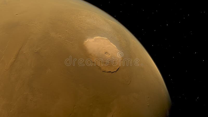 Animation with Rotation of the Planet Mars in the Solar System. Stock ...