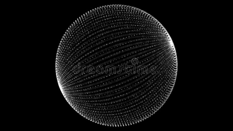 Animation of the Rotation of a Sphere Consisting of Particles Stock ...