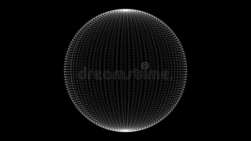 Animation of the Rotation of a Sphere Consisting of Particles Stock ...