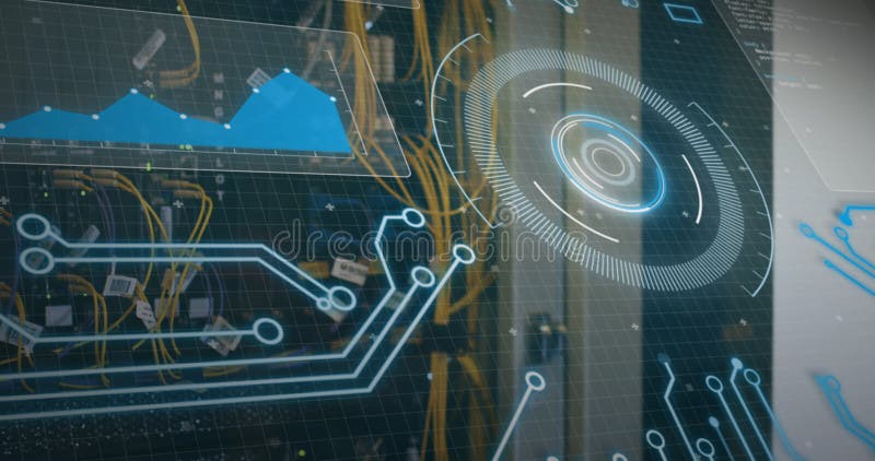 Animation of Round Scanner and Data Processing Over Biracial Female ...