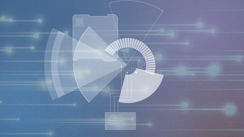 Animation of Round Scanner and Light Trails Moving Against Gradient ...