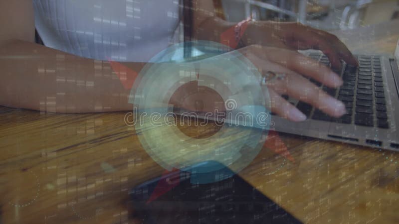 Animation of Round Scanner and Screens of Mosaic Squares Over Mid ... Animation of Round Scanner and Screens of Mosaic Squares Over Mid ...