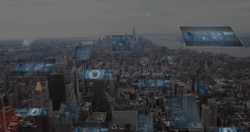 Animation of Round Scanners and Data Processing Against Aerial View of ... Animation of Round Scanners and Data Processing Against Aerial View of ...