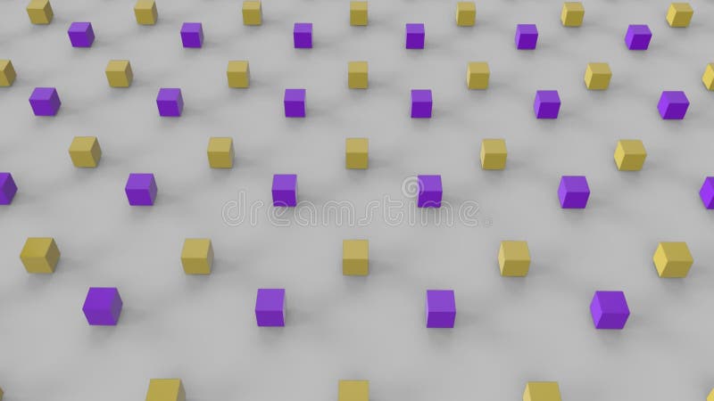 Animation of Rows of 3d Cubes Shapes Pattern Moving Over Grey ...