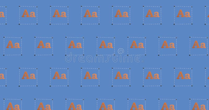 Animation of Rows of a Letter Pattern Moving on Blue Background Stock ...