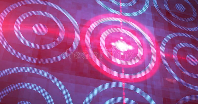 Animation of Rows of Red Glowing Digital Scopes Stock Footage - Video ...