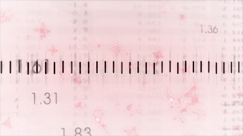 Animation of Ruler Scale with Scientific Data and Red Cell Structures ...